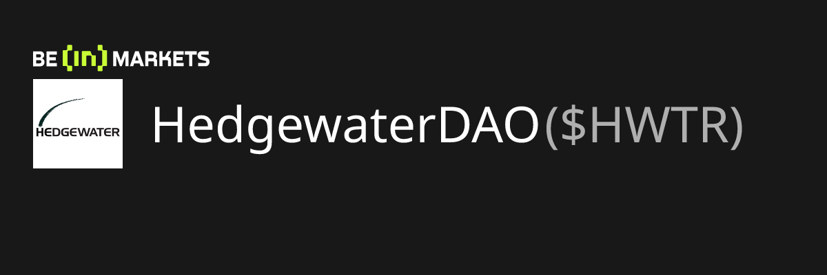 HedgewaterDAO ($HWTR) 가격, 마켓캡, 차트 및 펜더멘털 정보 - BeinCrypto Korea
